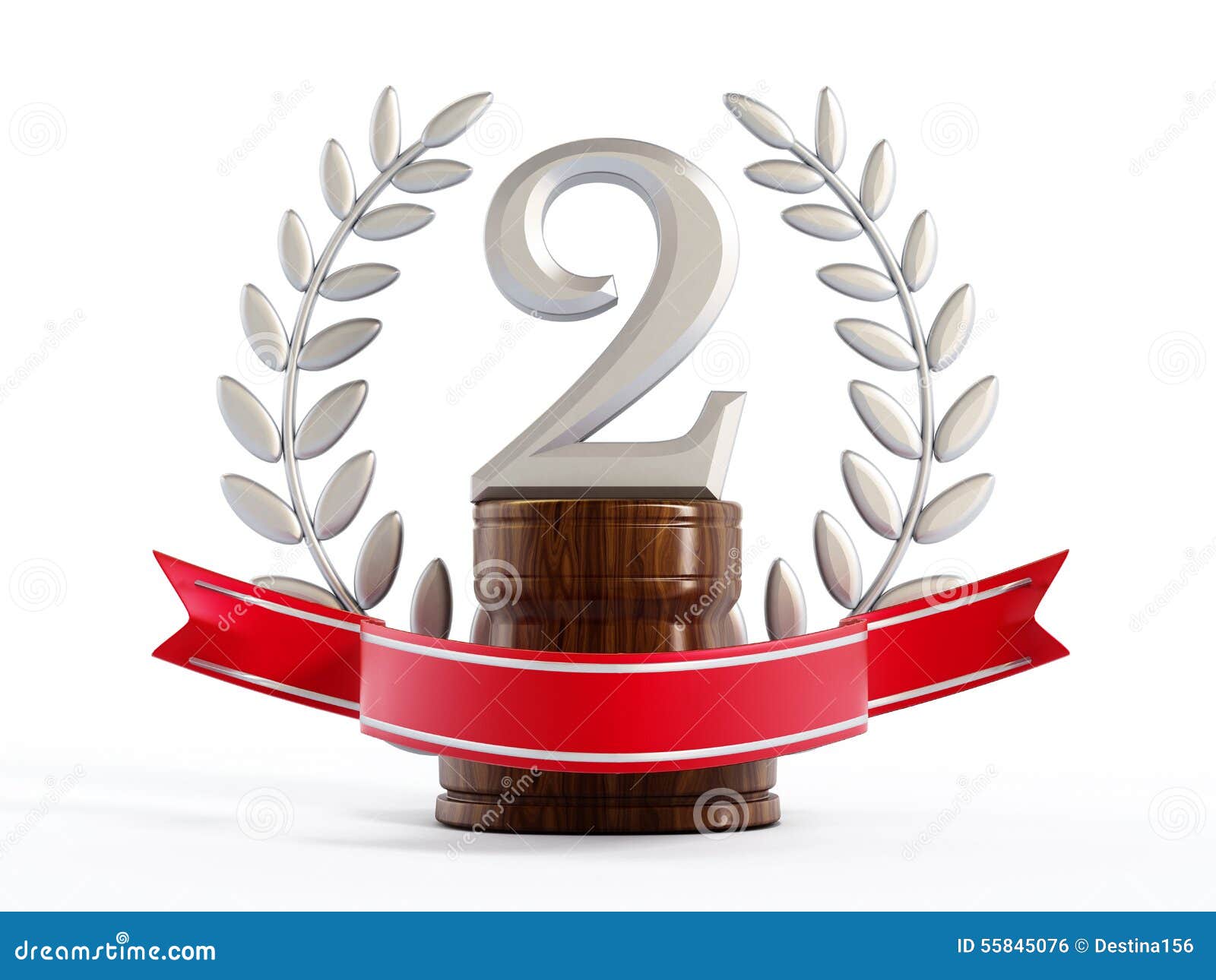 Second prize trophy stock illustration. Illustration of award - 55845076