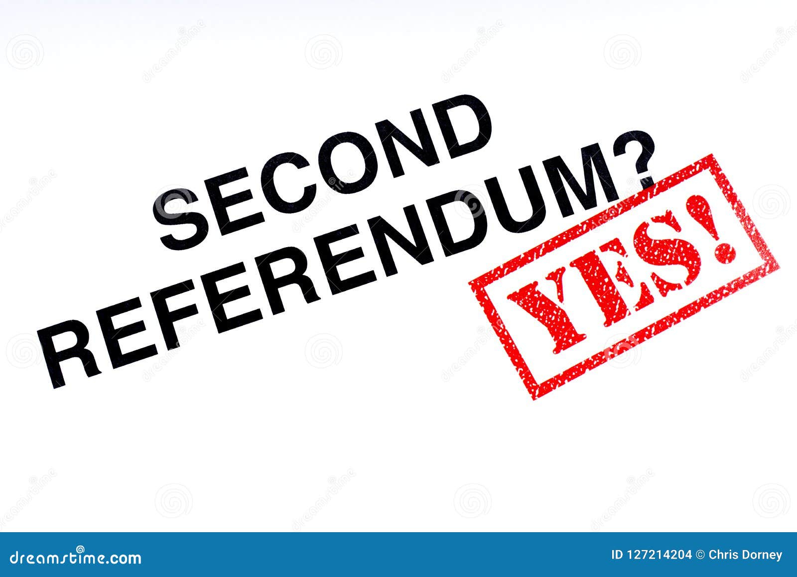 Yes to a Second Referendum stock illustration. Illustration of brexit ...
