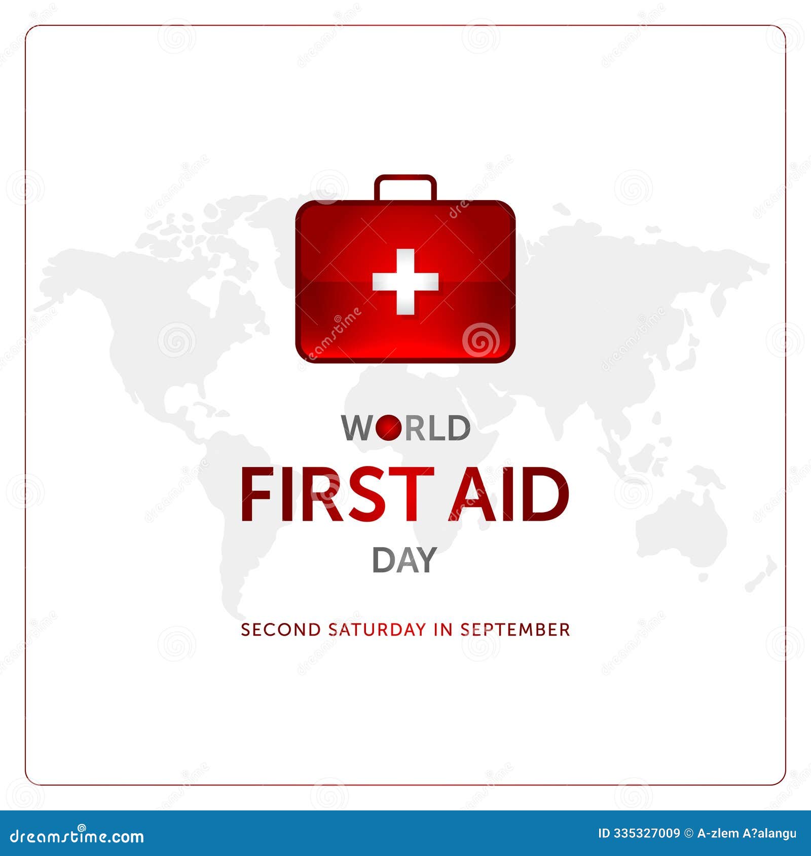 Second Saturday in September World First Aid Day Concept Design Vector ...