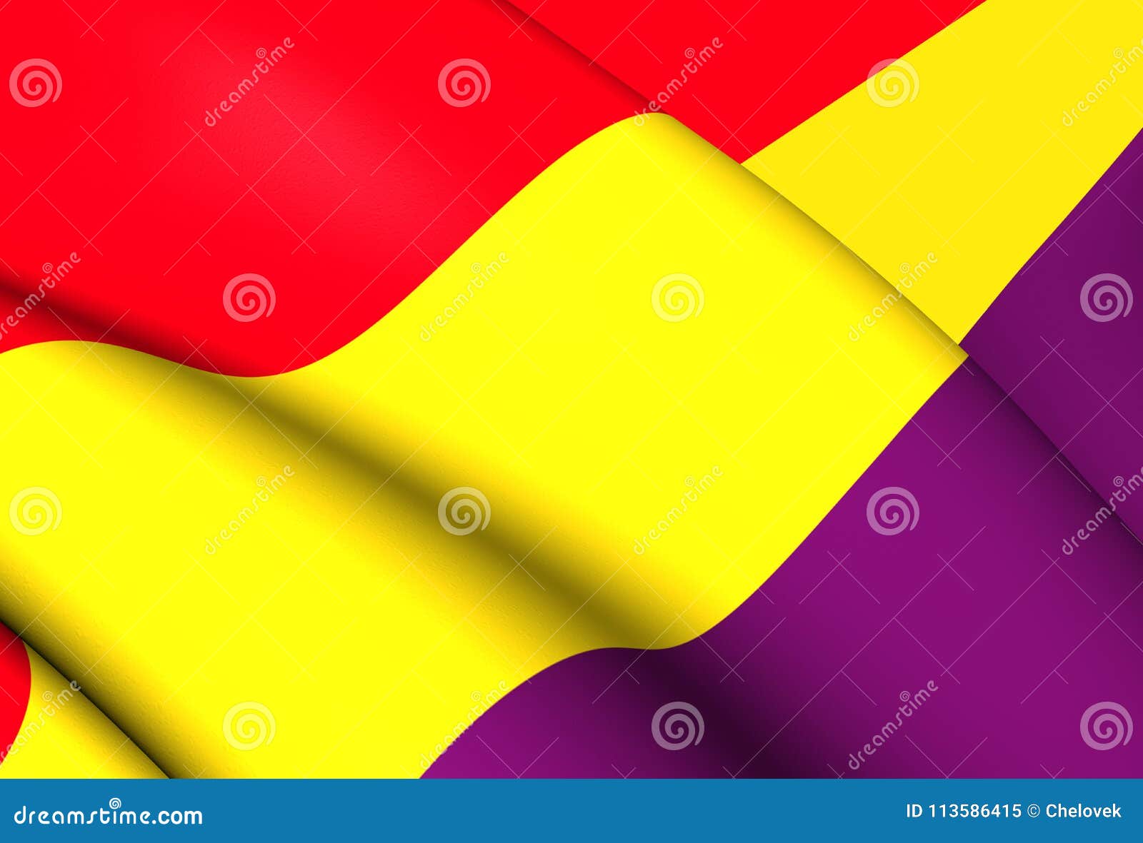 Second Spanish Republic Flag Stock Illustration - Illustration of ...