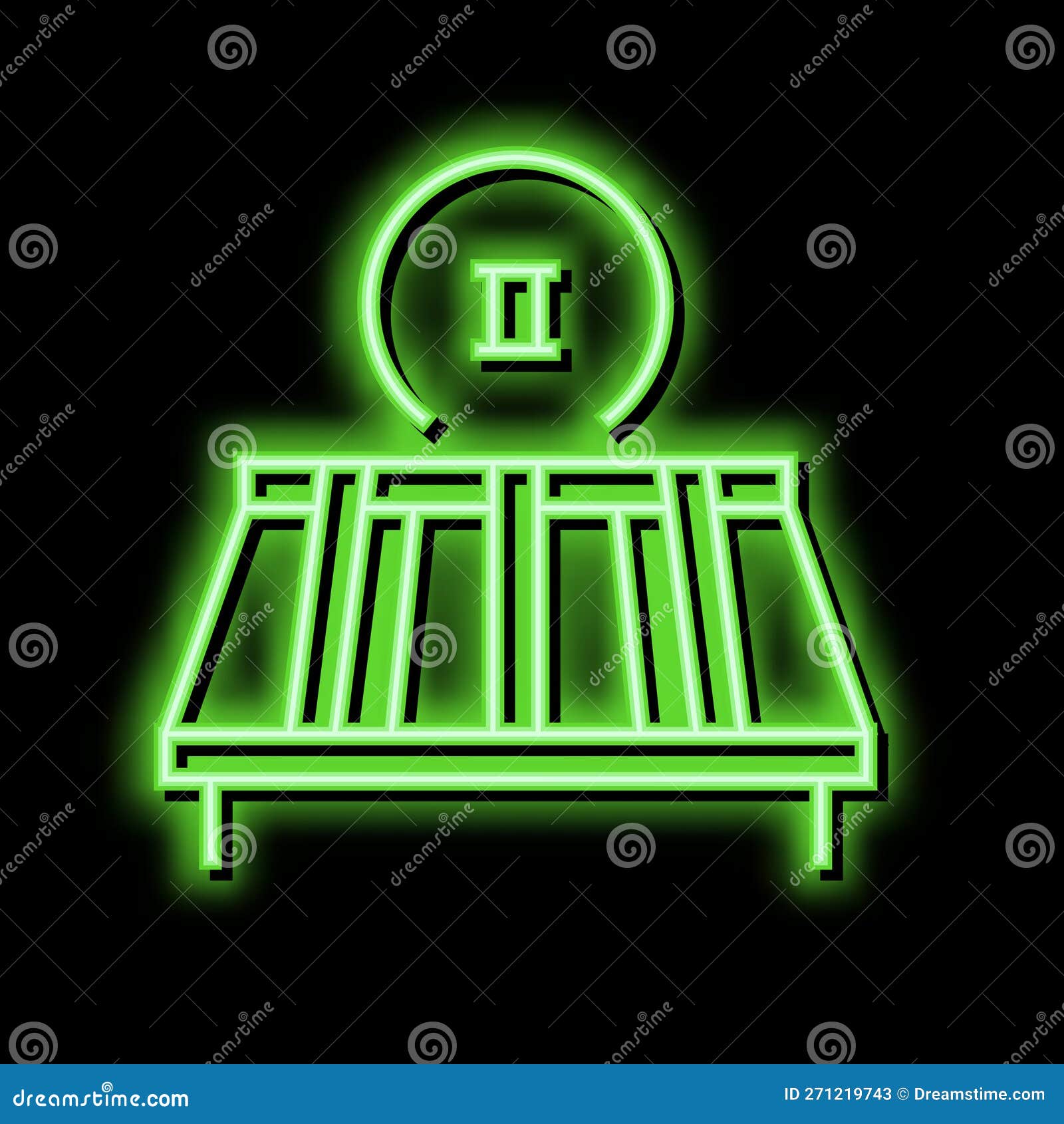 Second Stage of Roof Replacement Neon Glow Icon Illustration Stock ...
