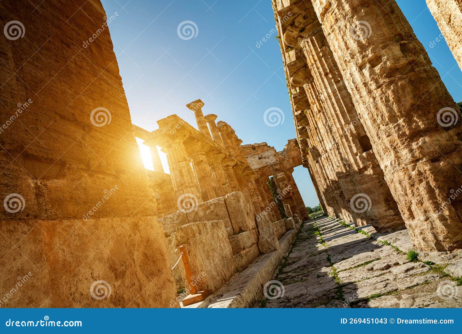 Second Temple of Hera in Paestum Stock Image - Image of hera, stone ...