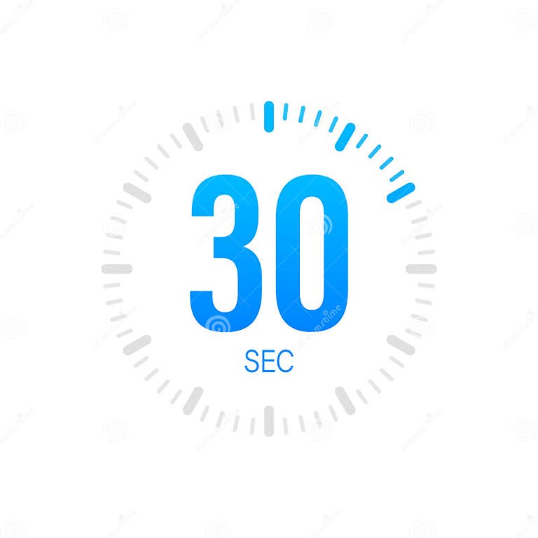 The 30 Second, Timer, Stopwatch Vector Icon. Stopwatch Icon in Flat ...