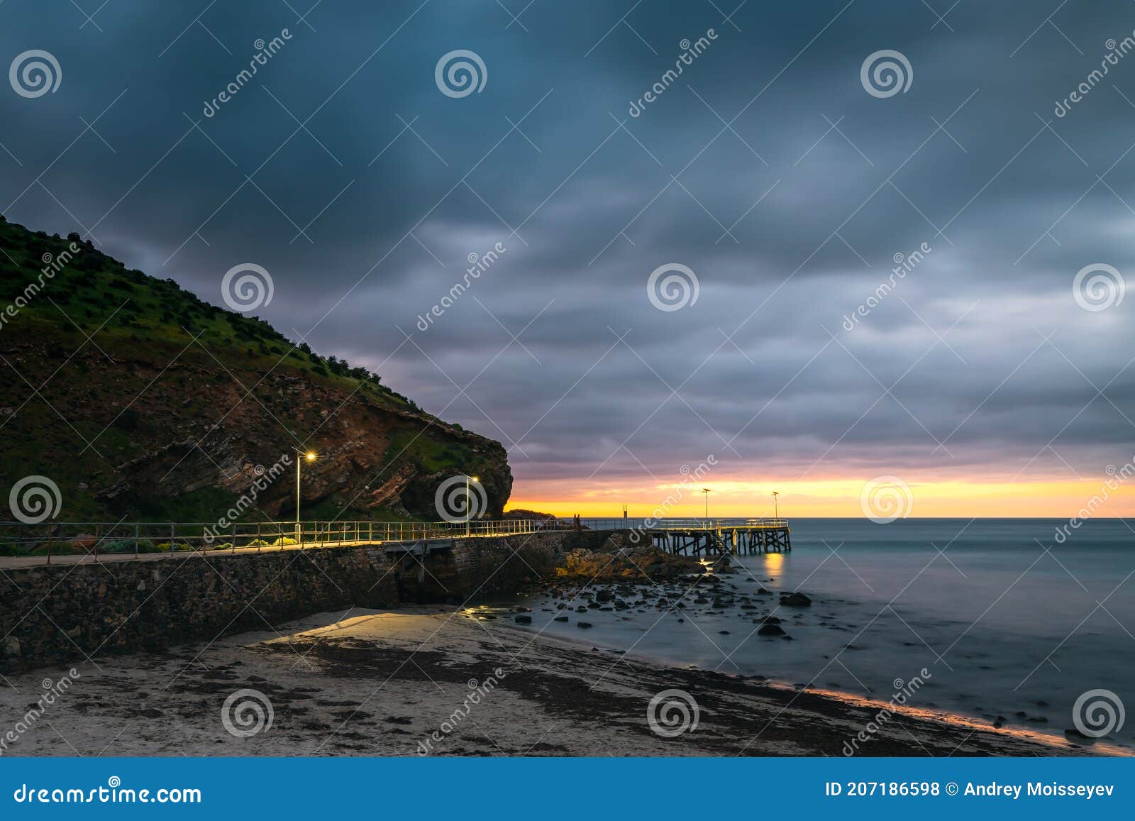 Second Valley Beach at Dusk Stock Photo - Image of beautiful ...