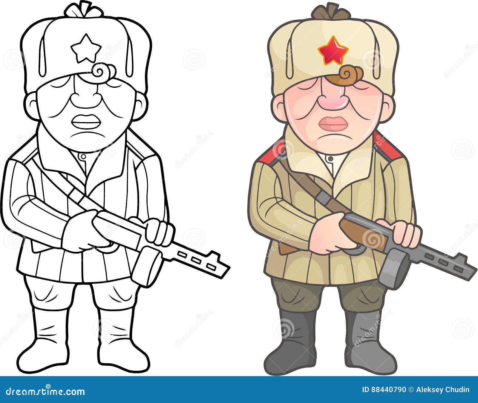 Second World War Soldiers of the Soviet Army Stock Vector ...