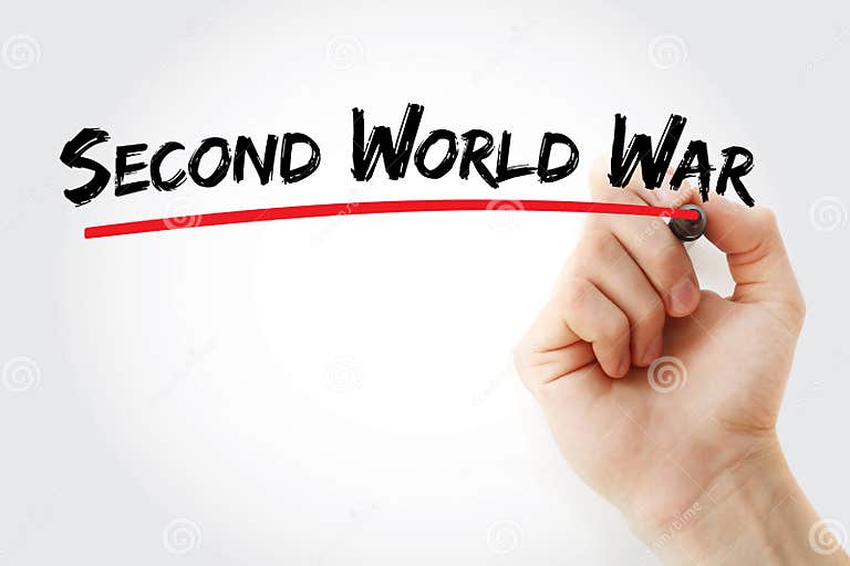 Second World War Text with Marker Stock Image - Image of china, rival ...