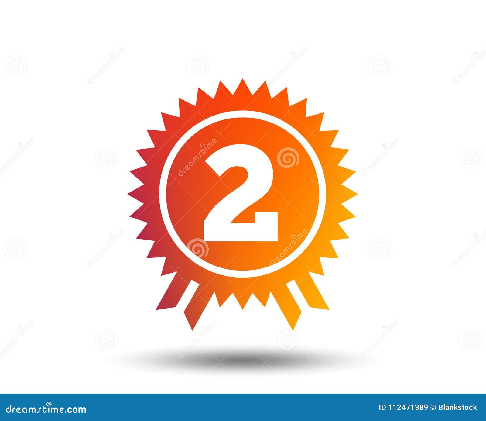 Seconda Icona Del Segno Del Premio Del Posto Premio Per Il Vincitore ...