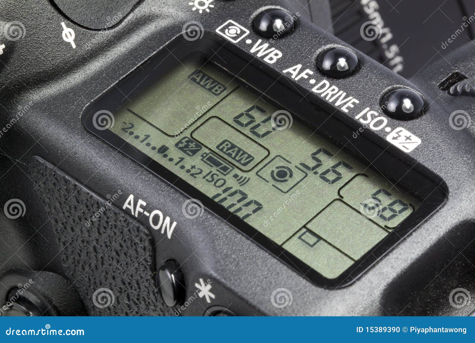 Secondary Display on DSLR Camera Stock Photo - Image of optical ...