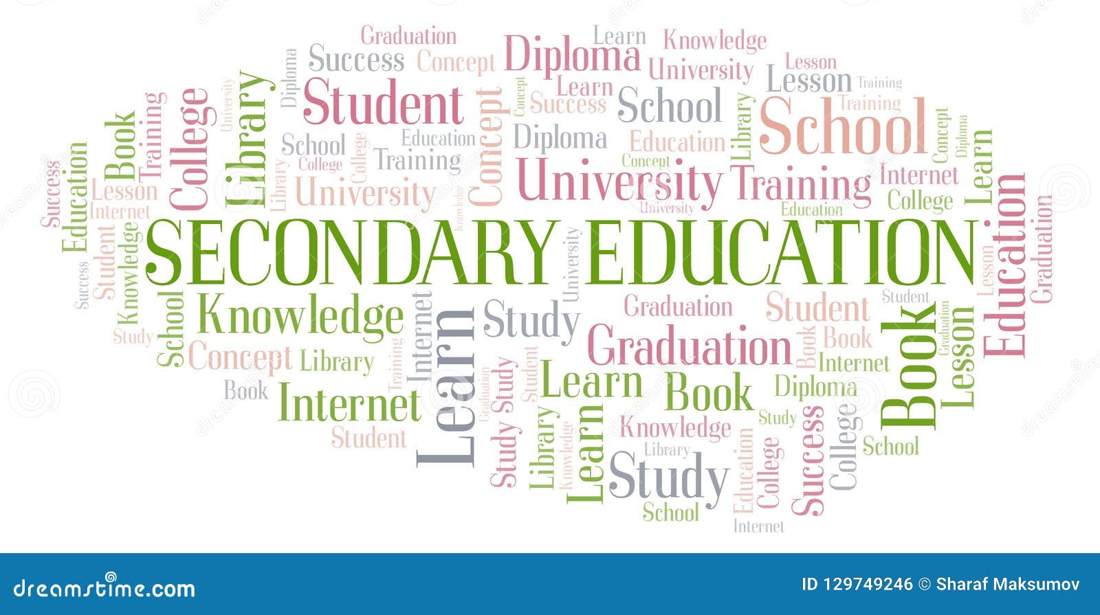 Secondary Education Word Cloud. Stock Illustration - Illustration of ...