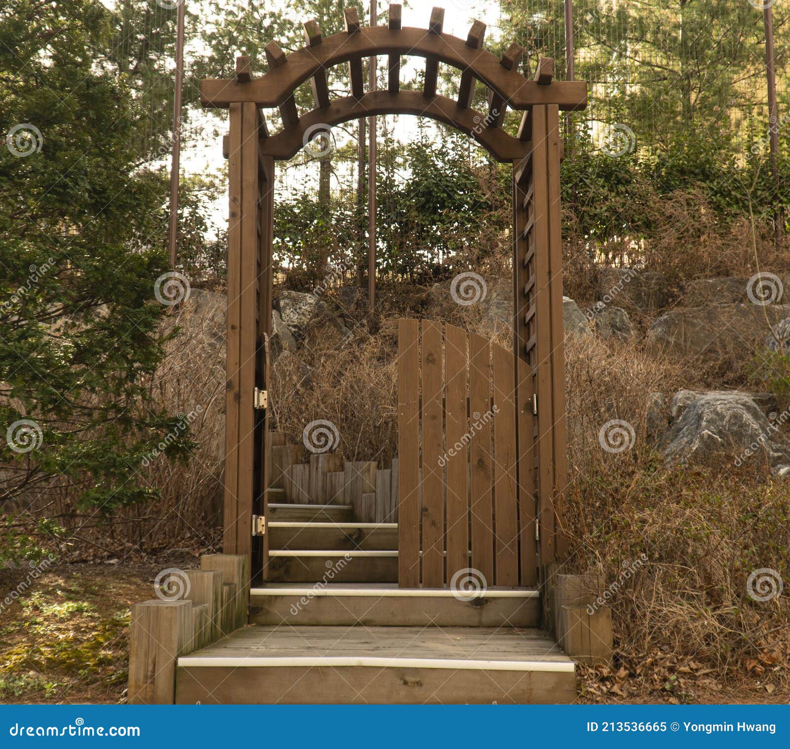 The Secondary Entrance Gate To an Elementary School Stock Image - Image ...