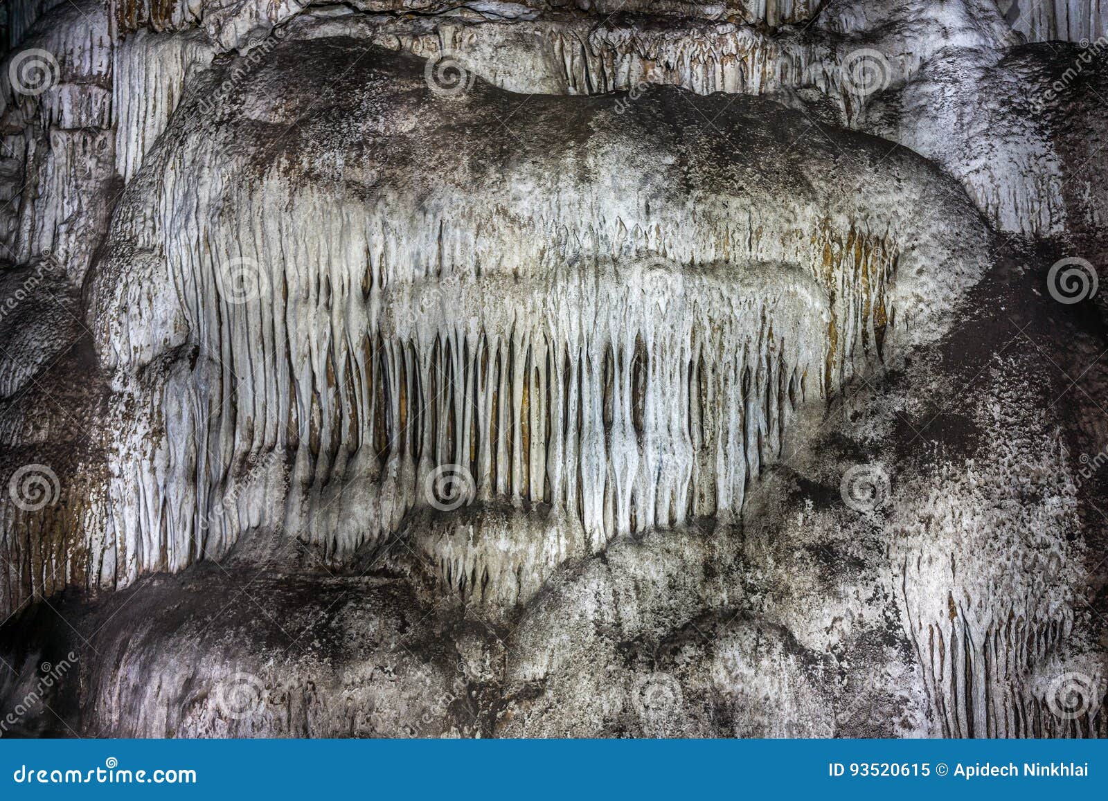 The Secondary Mineral Deposits Formed in a Cave Stock Image - Image of ...
