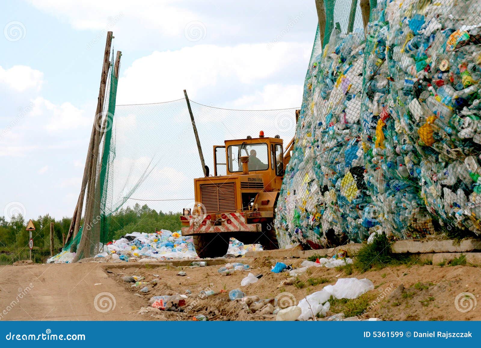 Secondary raw materials stock image. Image of dump, bulldozer - 5361599