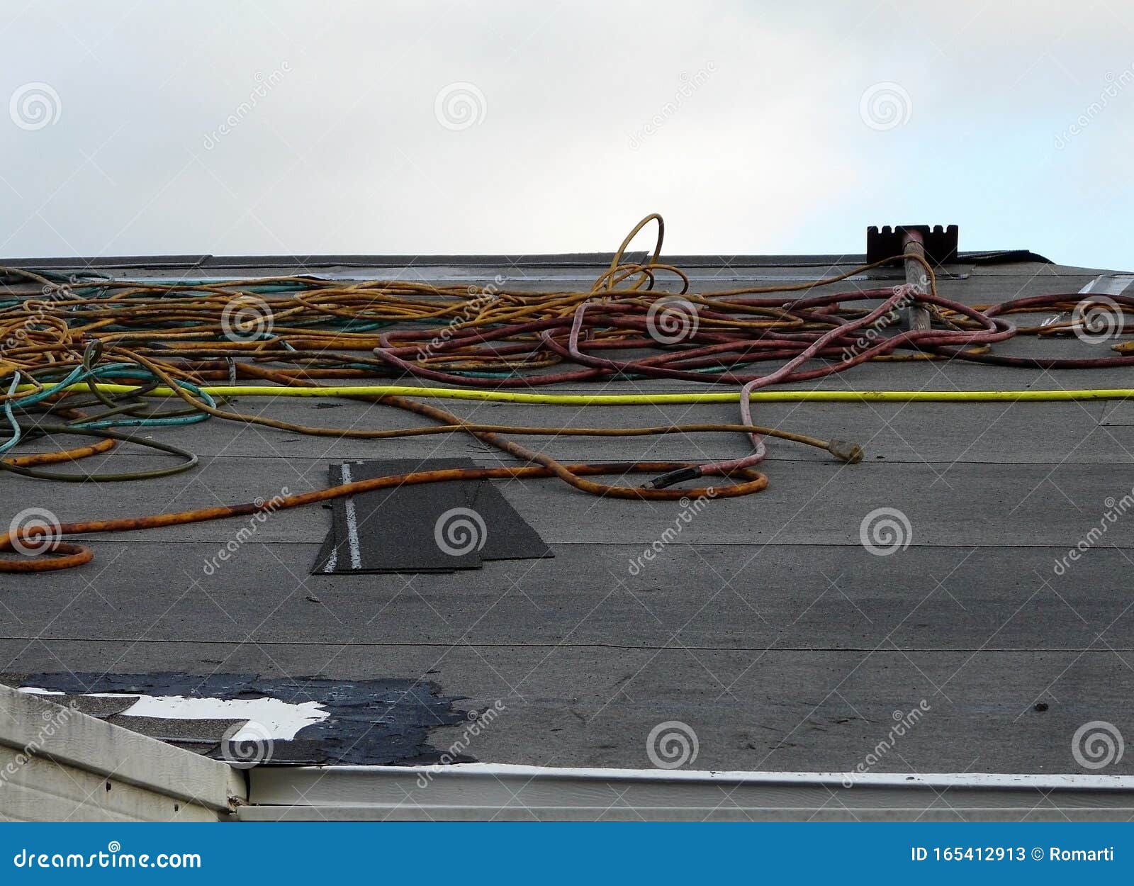 Roof Replacement Self Adhering Polymer Layer Stock Image - Image of ...