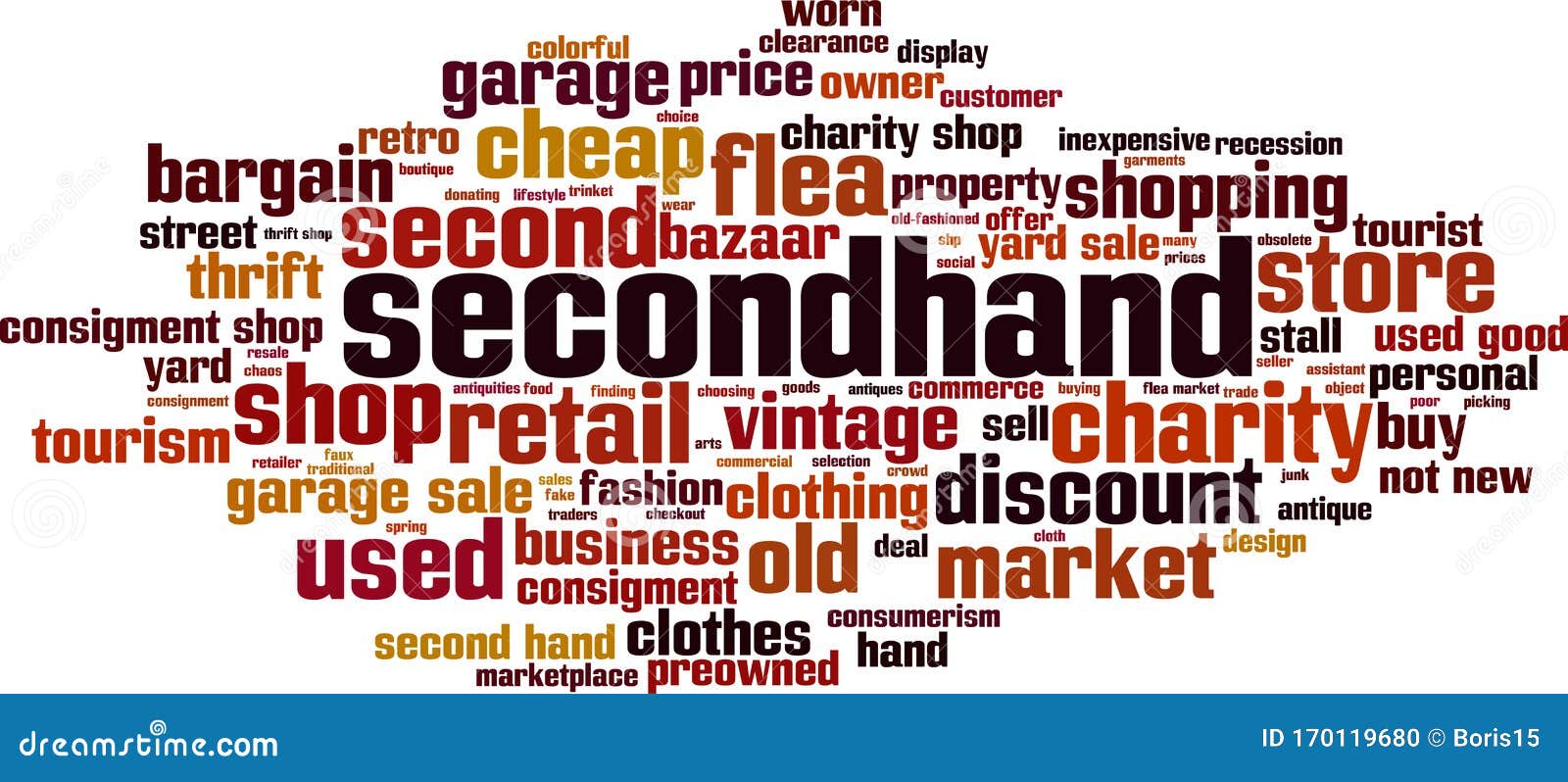 Secondhand word cloud stock vector. Illustration of consigment - 170119680