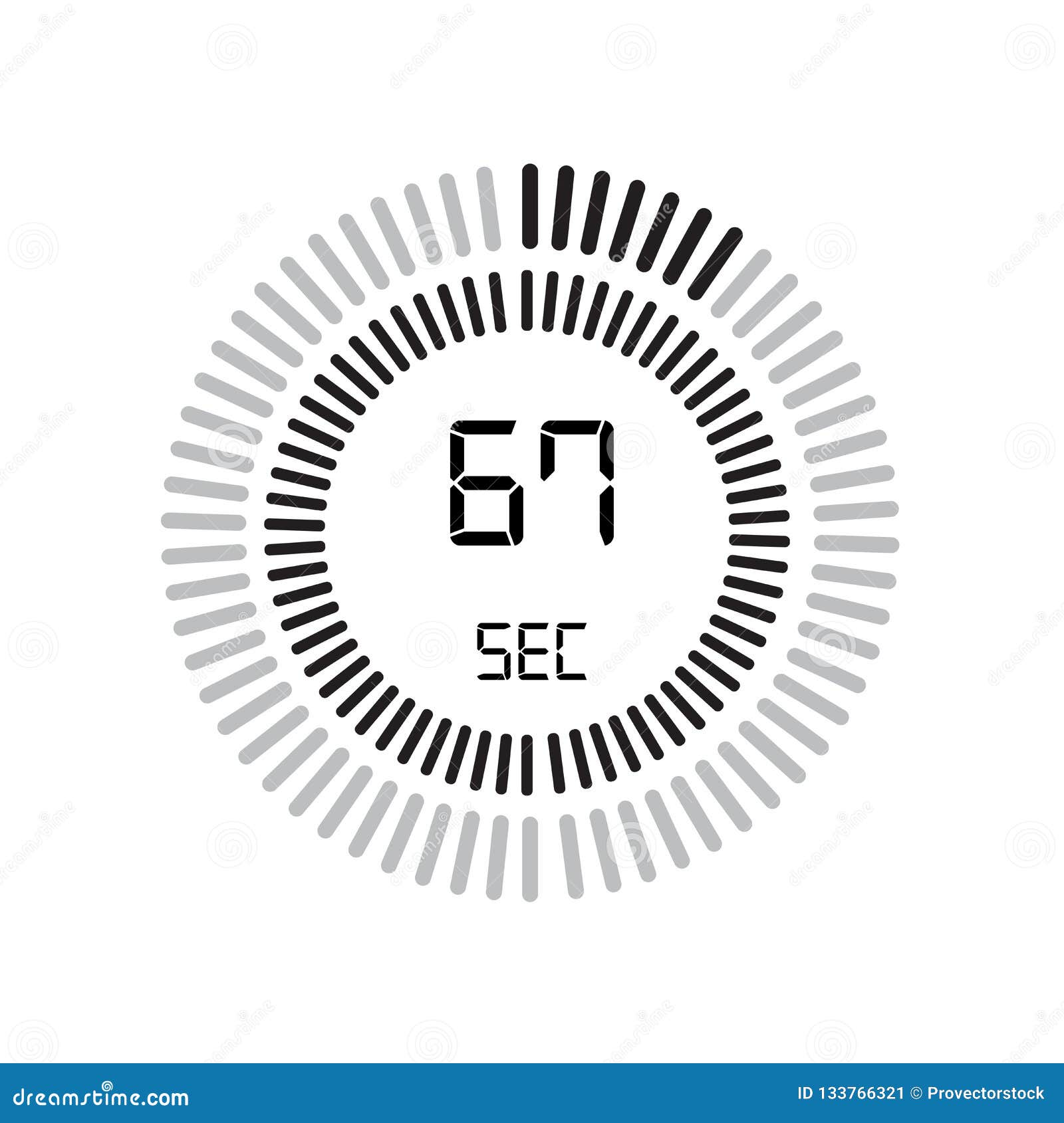 The 67 Seconds Icon Digital Timer Clock And Watch Timer Countdown