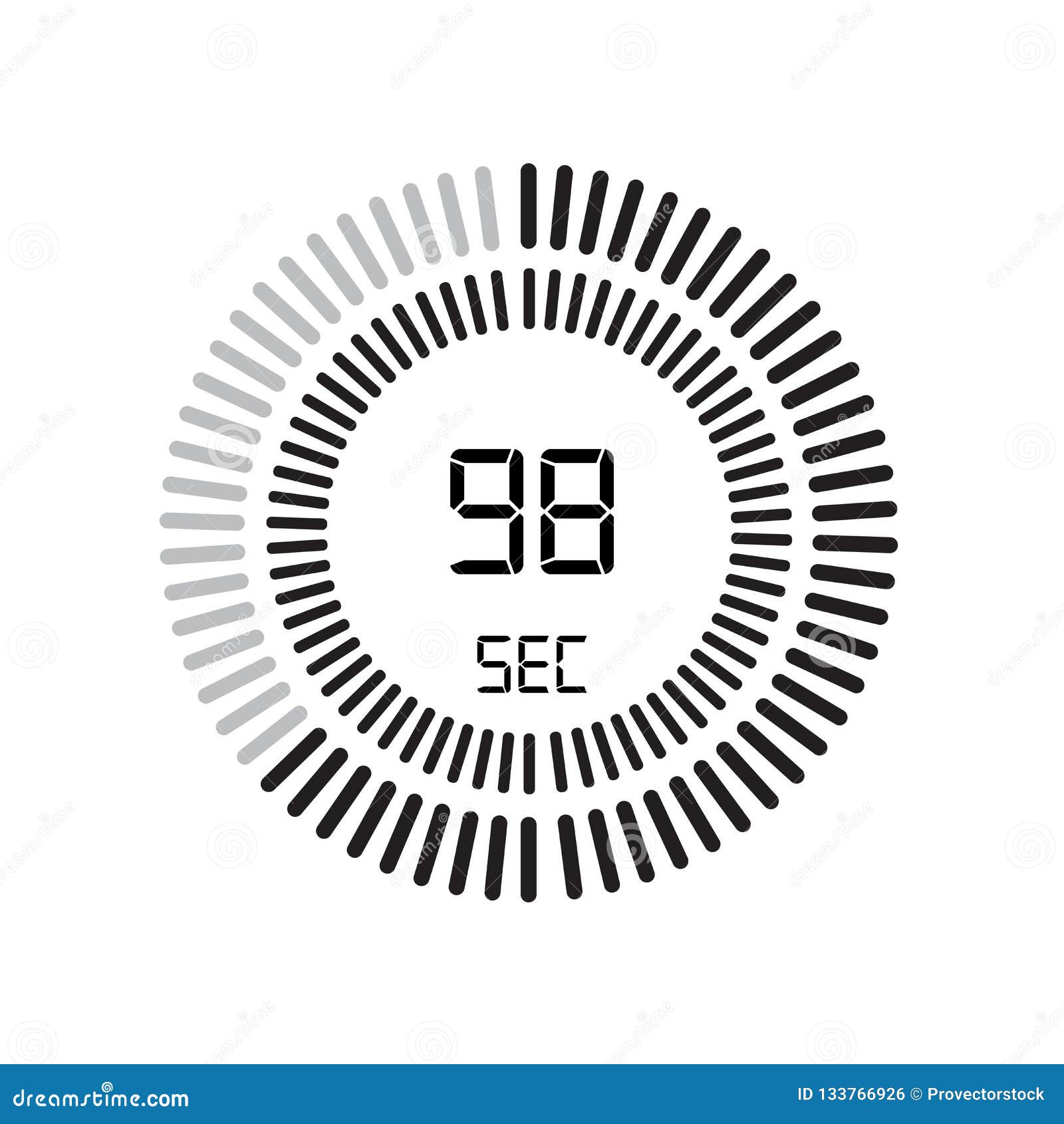 The 98 Seconds Icon Digital Timer Clock And Watch Timer Countdown