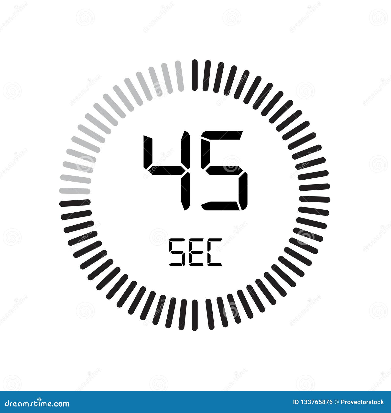 The 45 Seconds Icon, Digital Timer. Clock and Watch, Timer, Countdown ... The 45 Seconds Icon, Digital Timer. Clock and Watch, Timer, Countdown ...