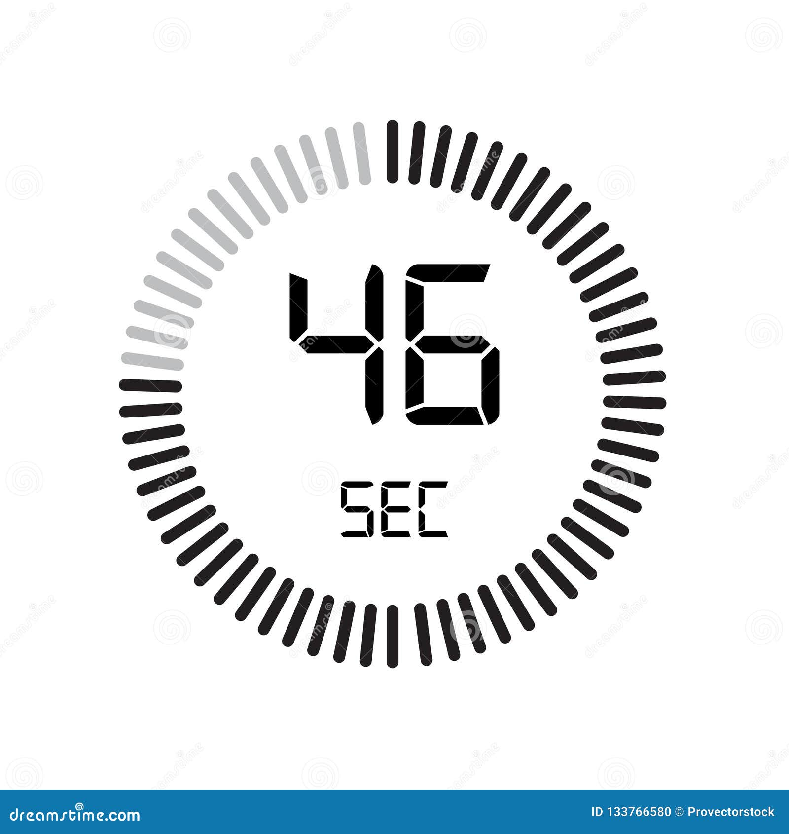 The 46 Seconds Icon, Digital Timer. Clock And Watch, Timer, Countdown ...