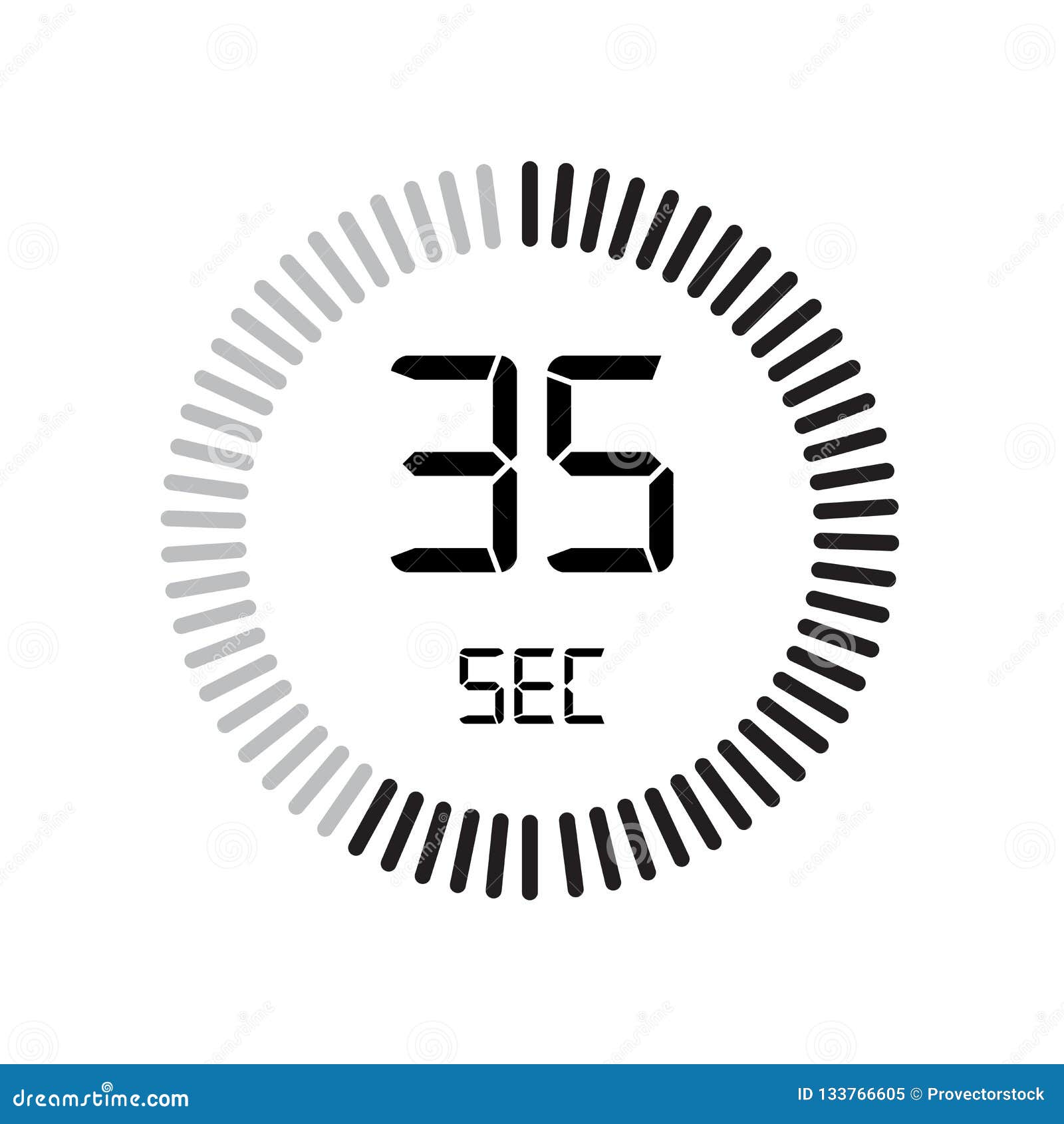 The 35 Seconds Icon, Digital Timer. Clock and Watch, Timer, Countdown ...