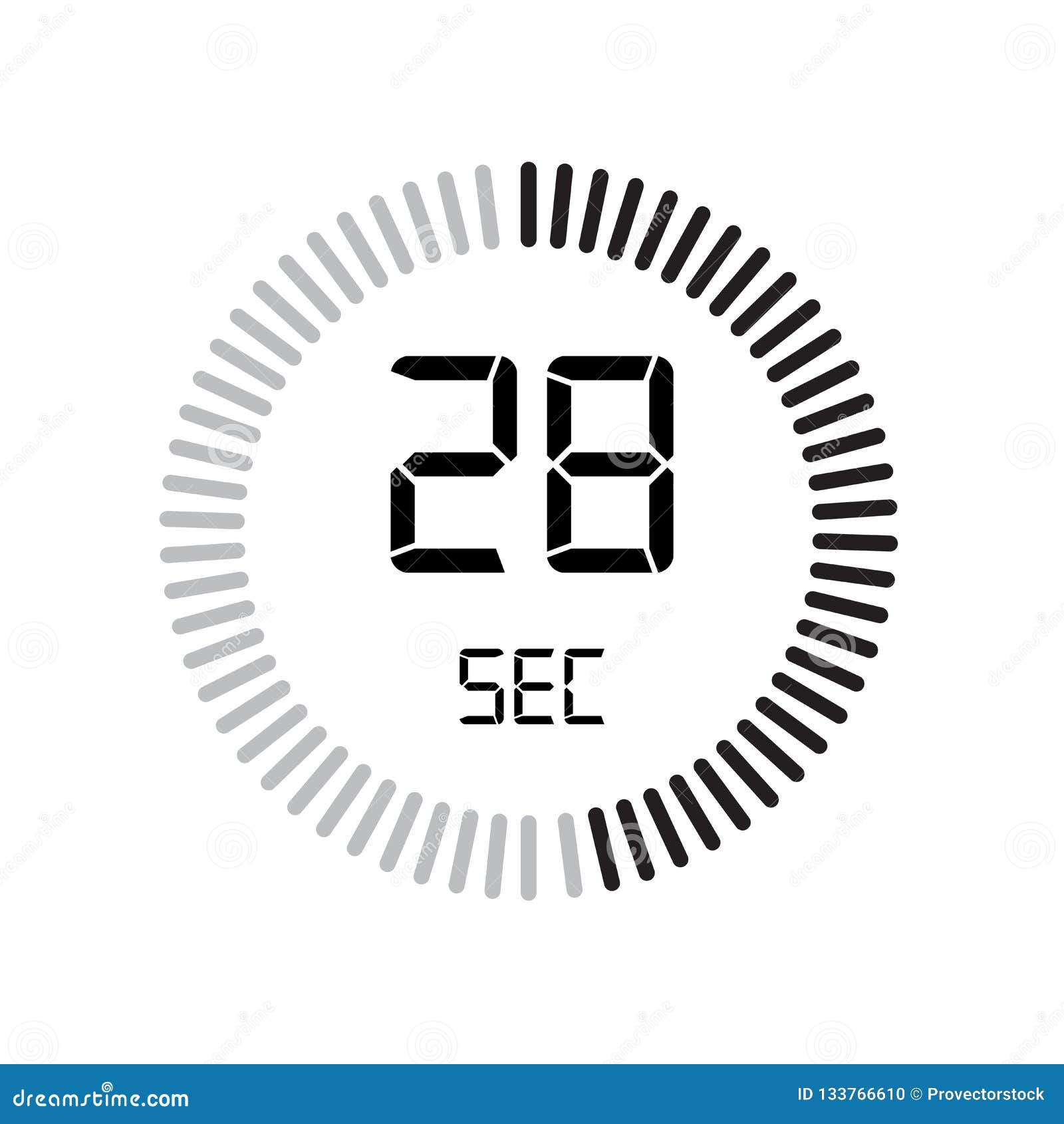 The 28 Seconds Icon, Digital Timer. Clock and Watch, Timer, Countdown ...