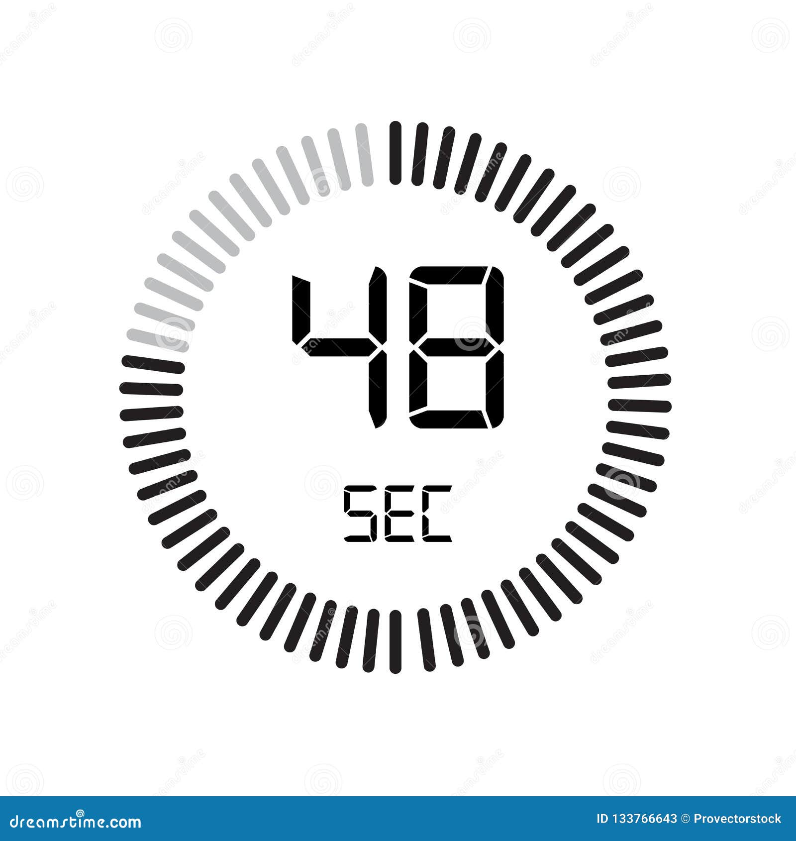 The 48 Seconds Icon, Digital Timer. Clock And Watch, Timer, Countdown ...