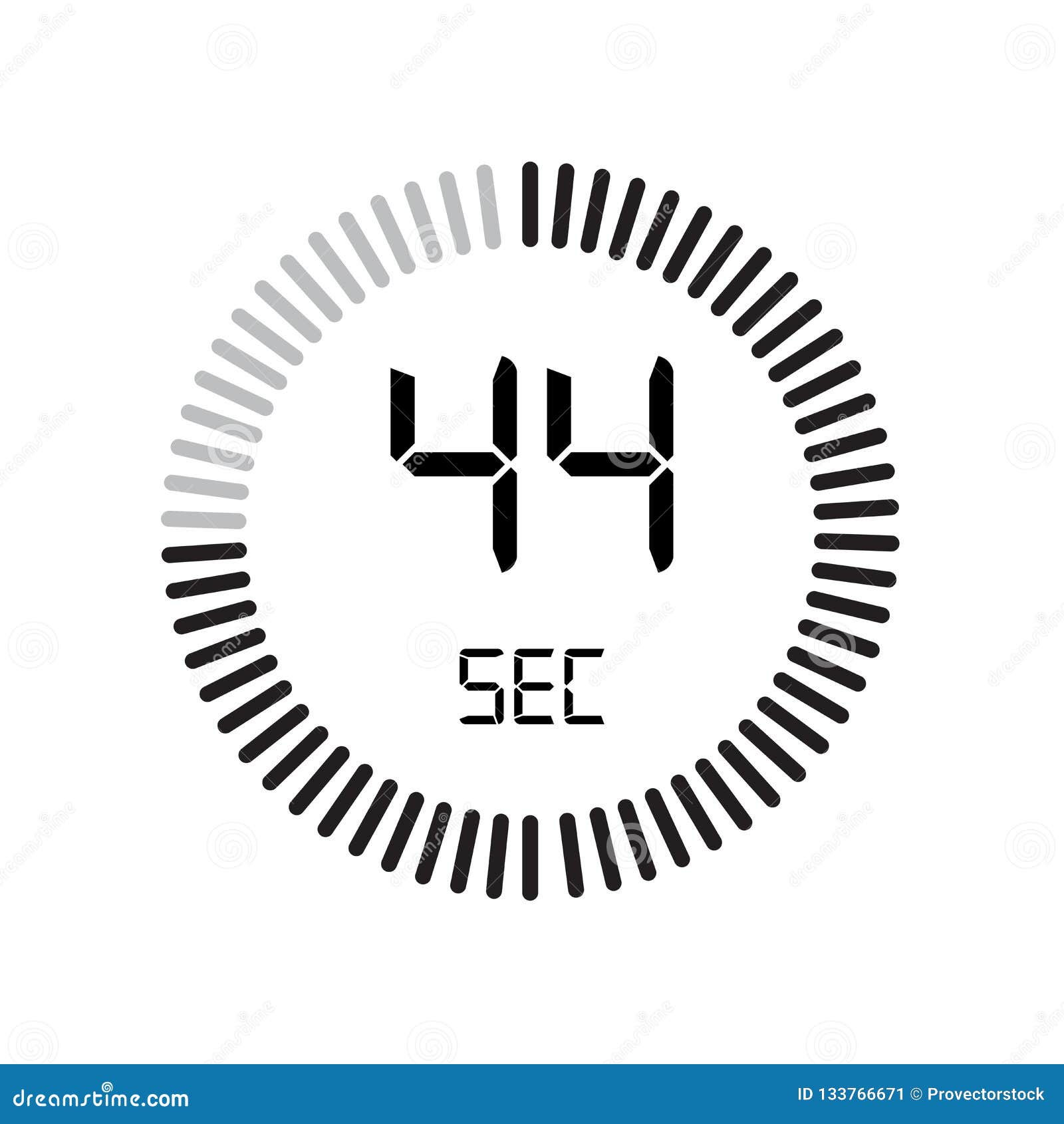 The 44 Seconds Icon, Digital Timer. Clock And Watch, Timer, Countdown ...