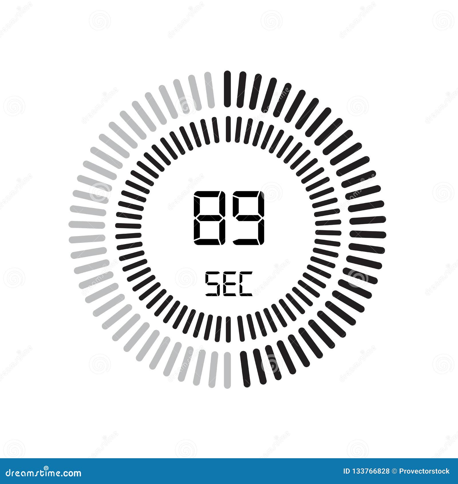 The 89 Seconds Icon, Digital Timer. Clock and Watch, Timer, Countdown ...