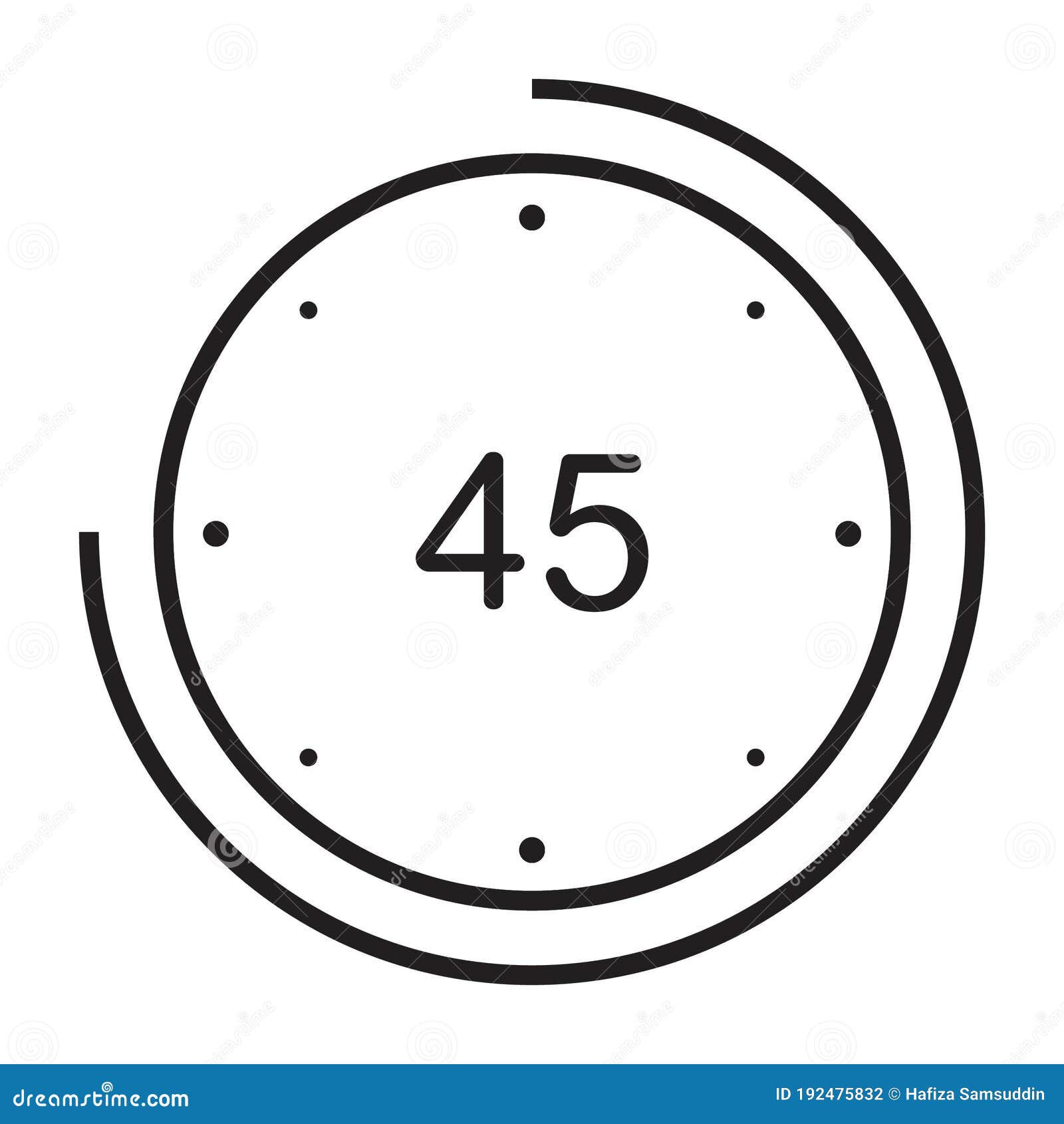 45 Seconds Icon. Vector Illustration Decorative Design Stock Vector ...