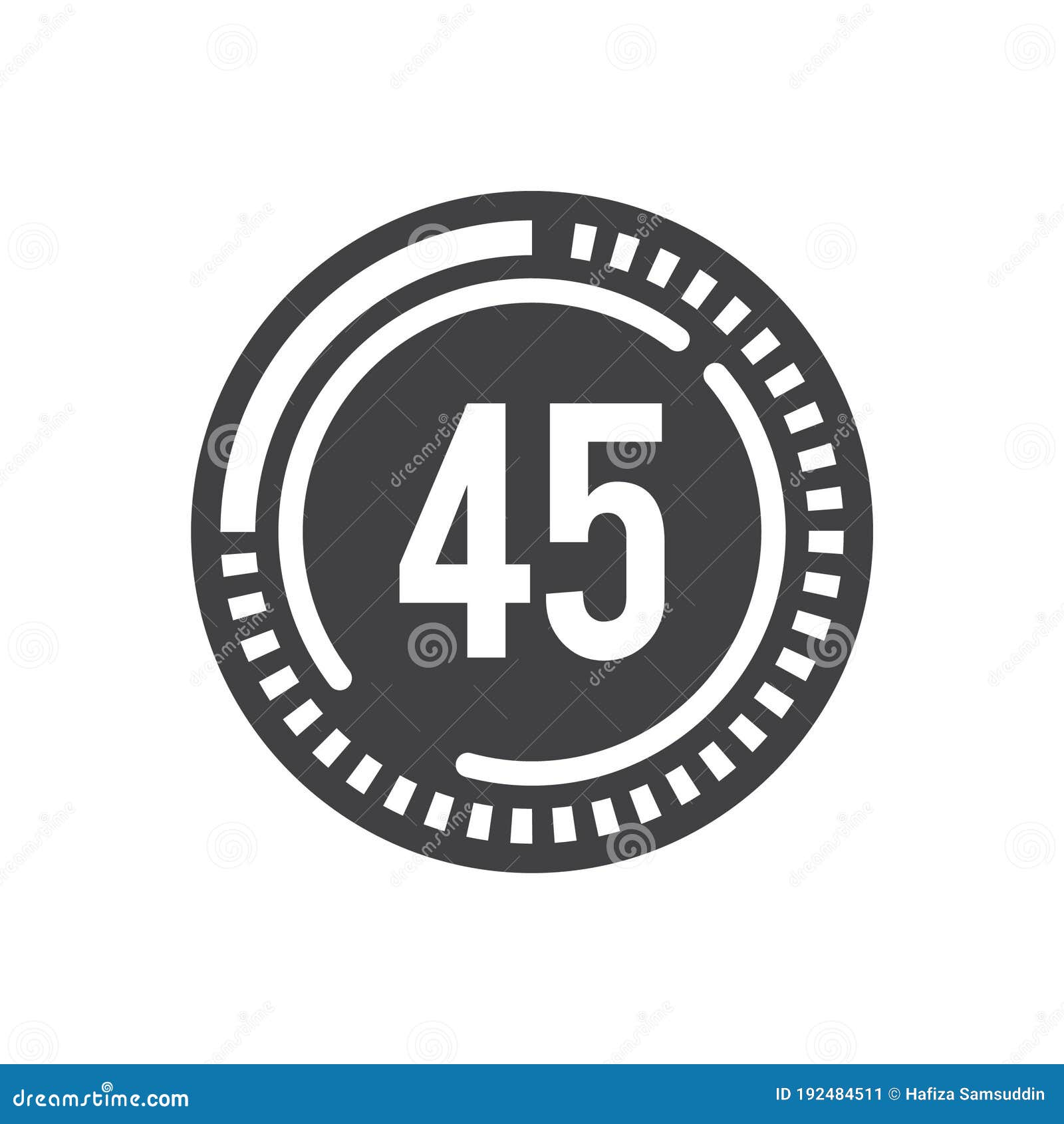 45 Seconds Icon. Vector Illustration Decorative Design Stock Vector ...