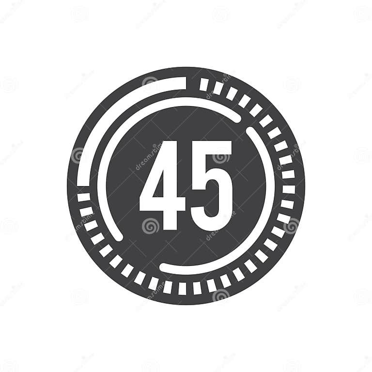 45 Seconds Icon. Vector Illustration Decorative Design Stock Vector ...
