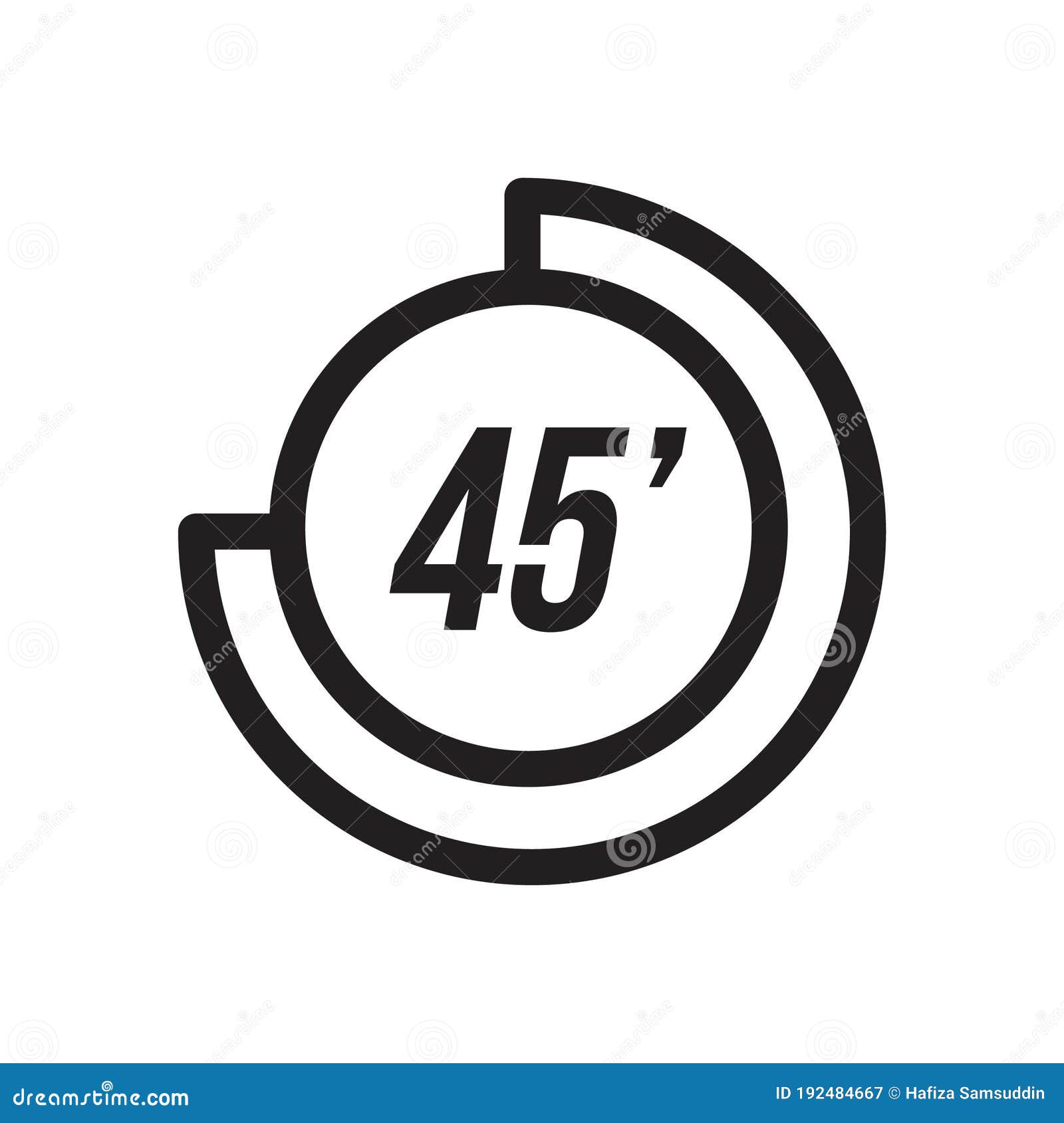 45 Seconds Icon. Vector Illustration Decorative Design Stock Vector ...
