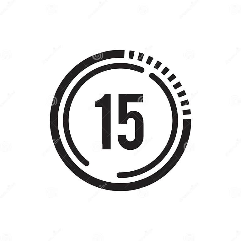 15 Seconds Icon. Vector Illustration Decorative Design Stock Vector ...
