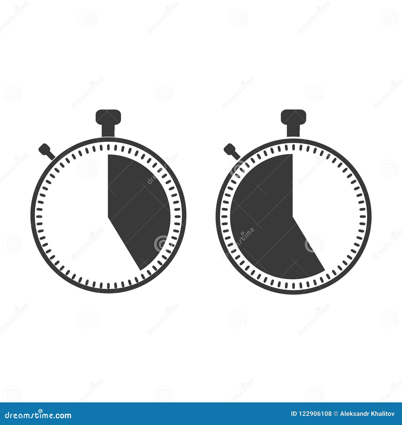 The 25 Seconds, Minutes Stopwatch Icon Stock Illustration ...