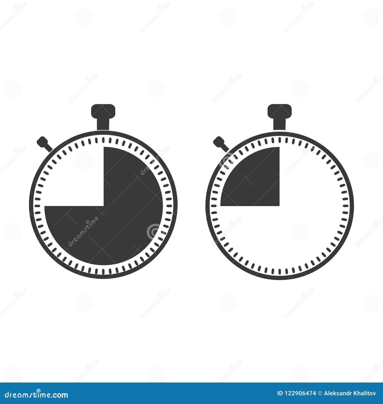 The 45 Seconds, Minutes Stopwatch Icon Stock Illustration ...