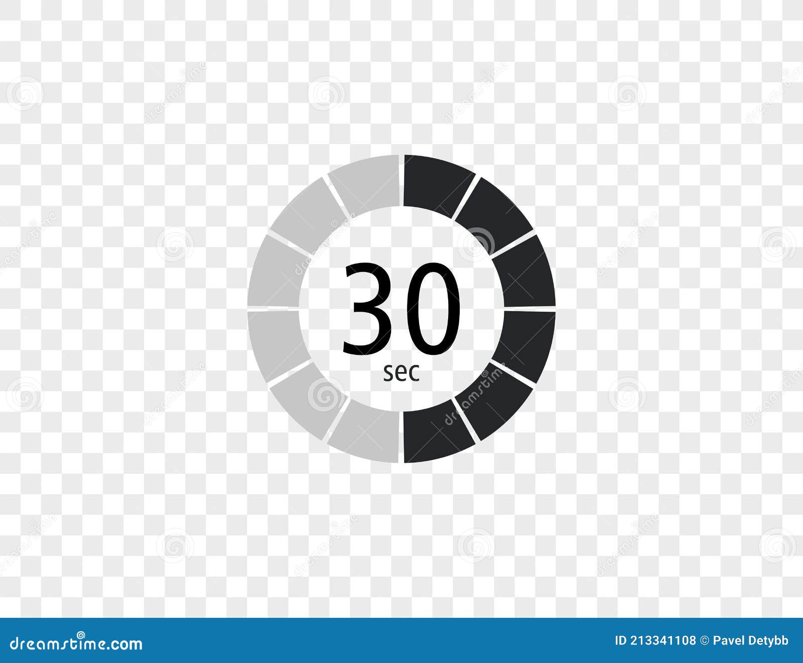 The 30 Seconds, Stopwatch, Digital Timer. Clock and Watch, Vector ...