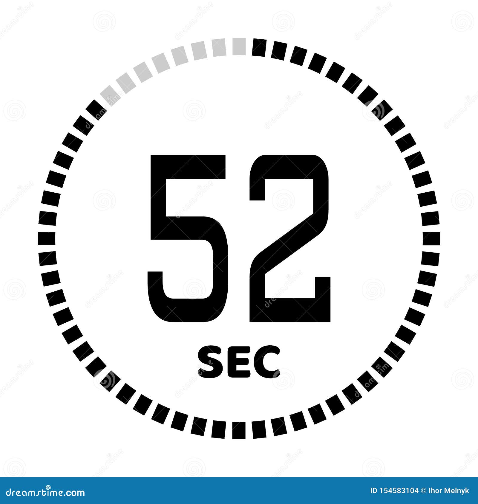 The Seconds, Stopwatch Icon Stock Vector - Illustration of digit ...