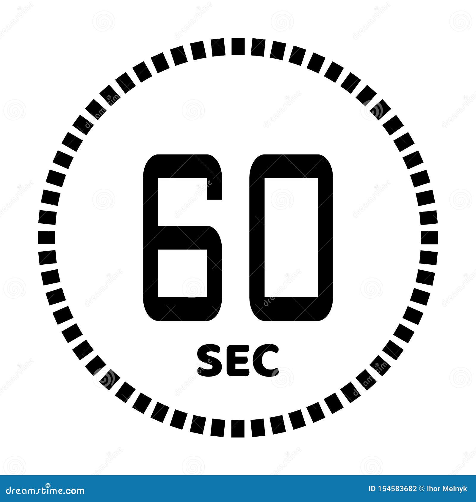 The Seconds, Stopwatch Icon Stock Vector - Illustration of isolated ...