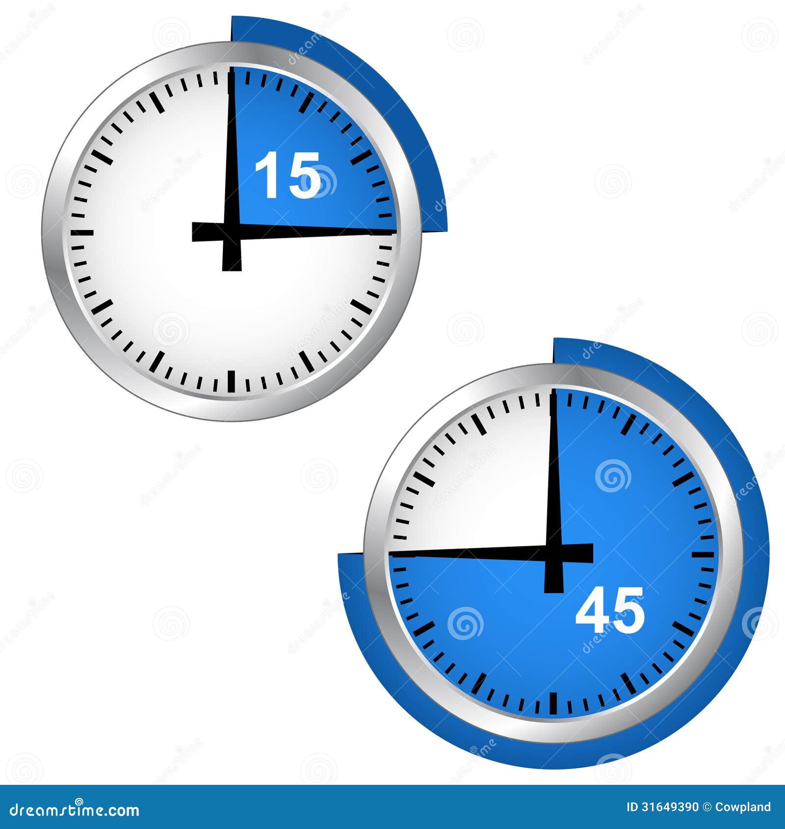 15 Seconds Timer, Stopwatch Or Countdown Icon. Time Measure. Chronometr ...