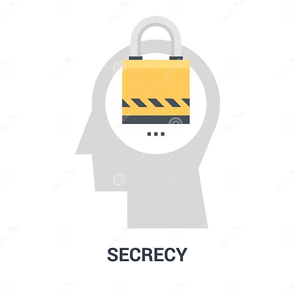 Secrecy icon concept stock vector. Illustration of dreaming - 131335951