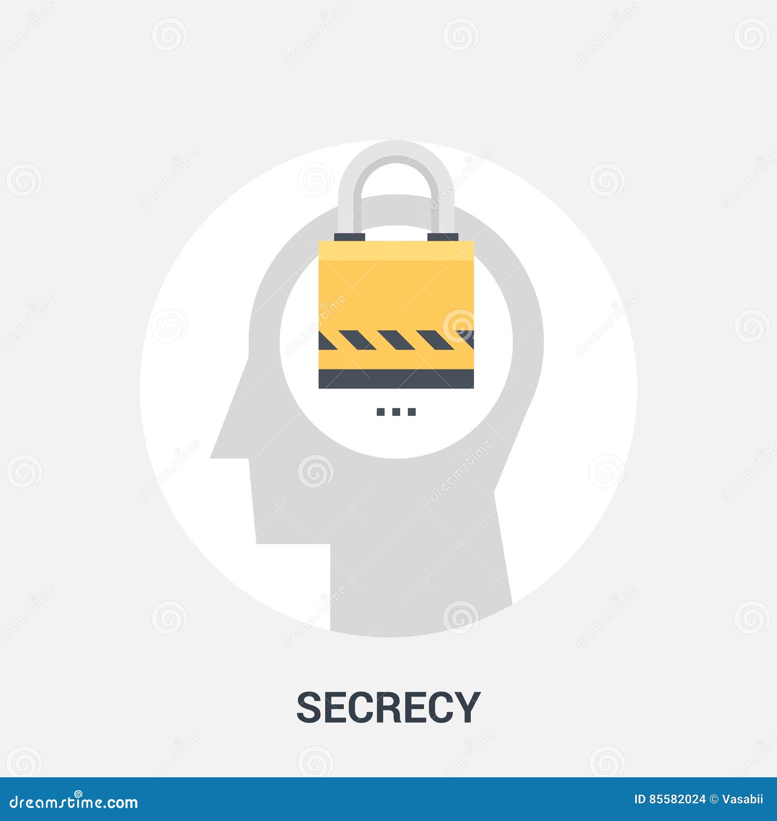 Secrecy icon concept stock vector. Illustration of mind - 85582024