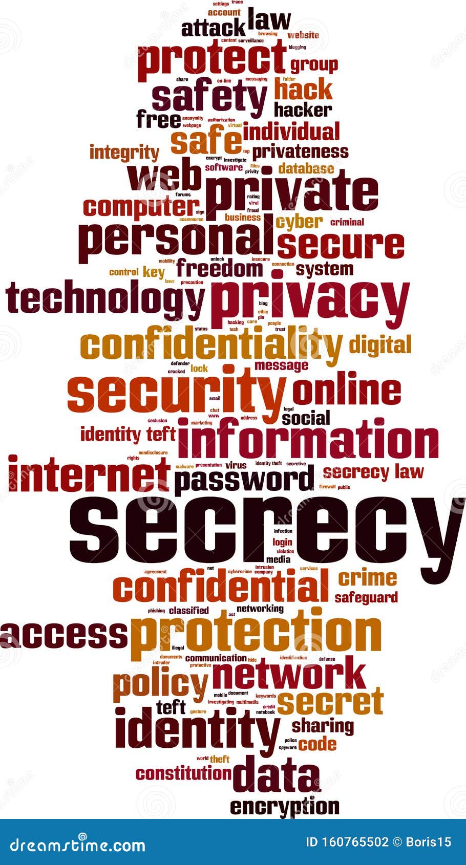 Secrecy word cloud stock vector. Illustration of cloud - 160765502