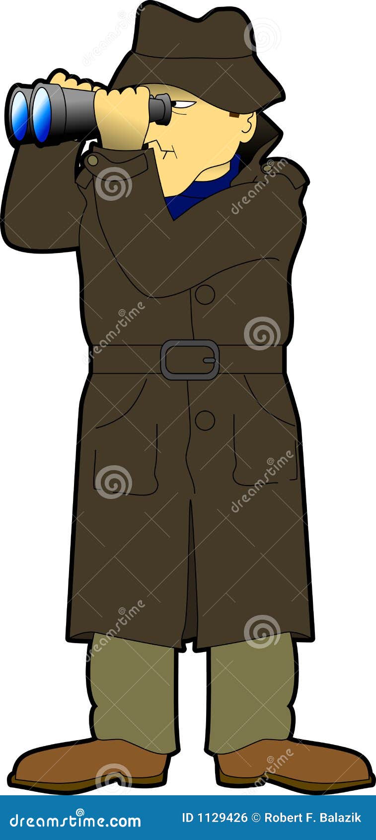 Secret_agent_03 stock illustration. Illustration of observe - 1129426