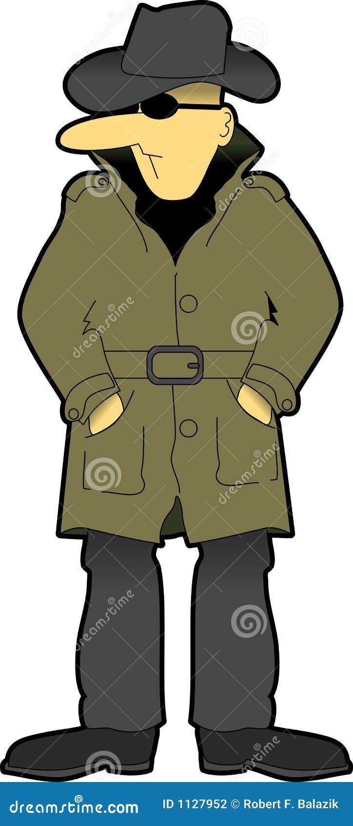 Secret_agent stock vector. Illustration of detective, graphic - 1127952