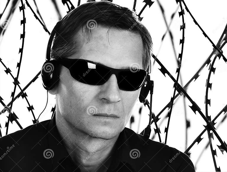 The secret agent stock image. Image of glasses, microphone - 7261377