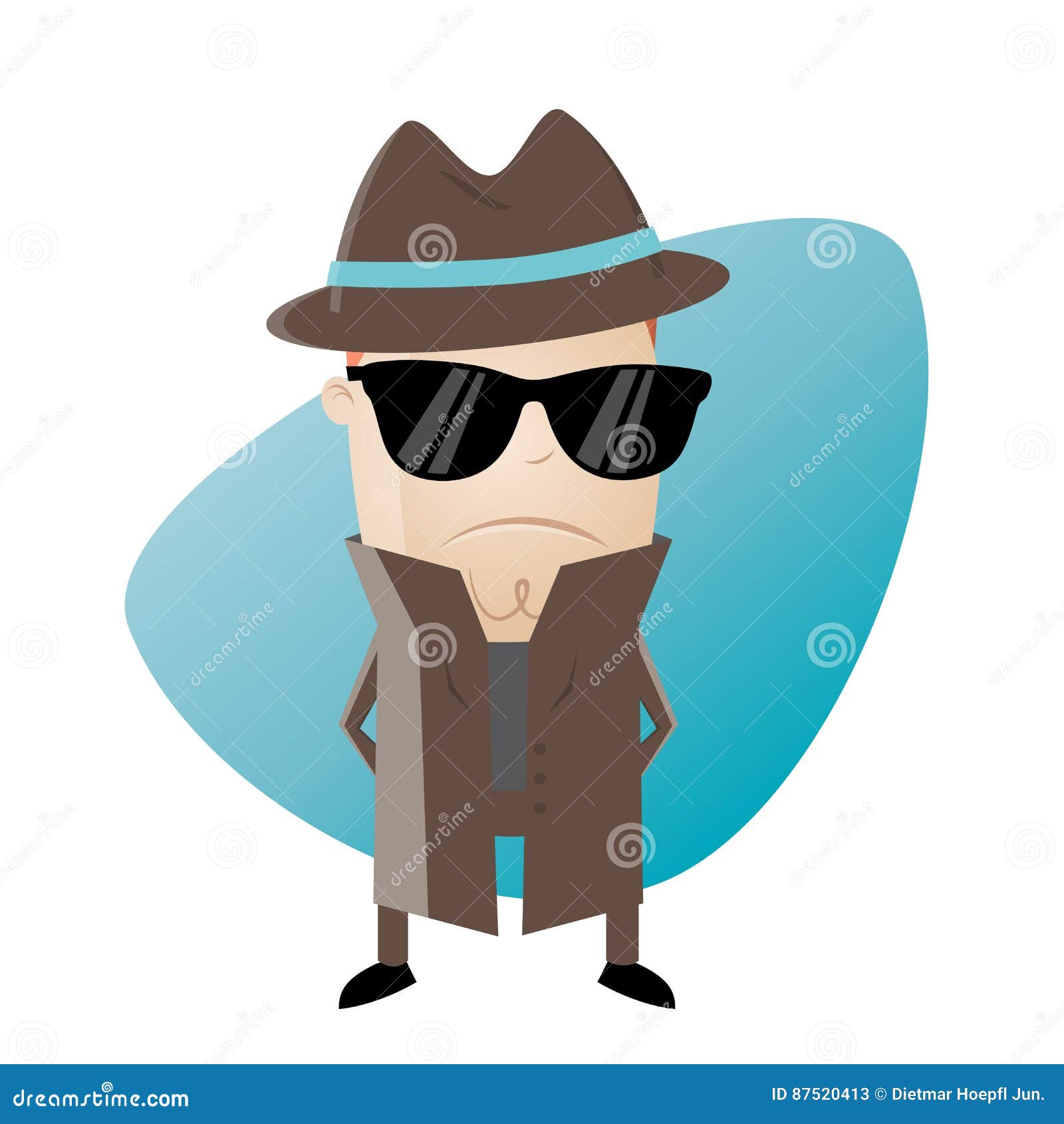Secret agent clipart stock vector. Illustration of sunglasses - 87520413