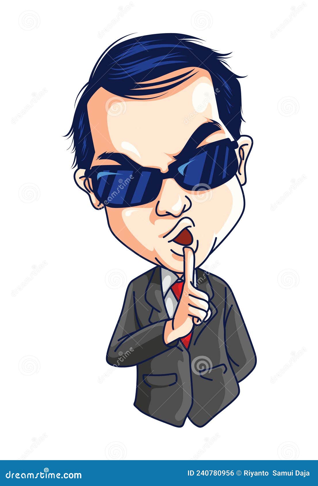 Secret Agent Color Illustration Design Stock Vector - Illustration of ...