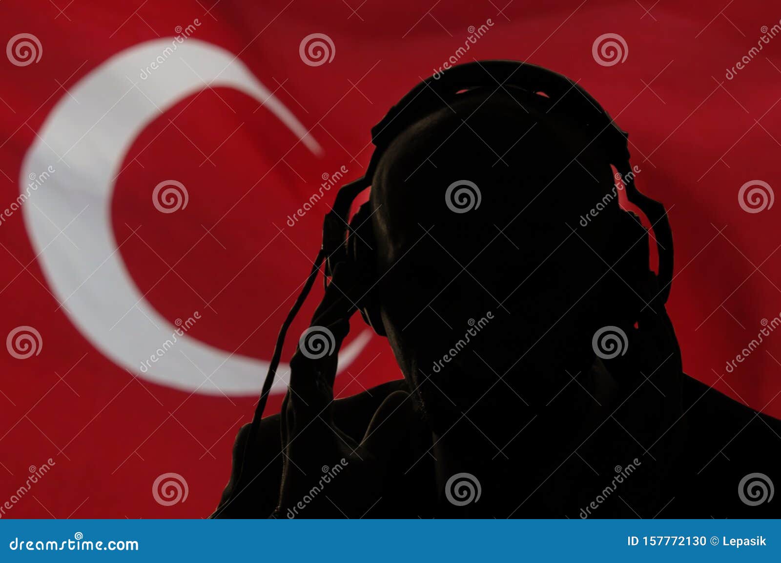 Secret Agent Eavesdropping on Conversation, Spy and Scout, Turkish Flag ...