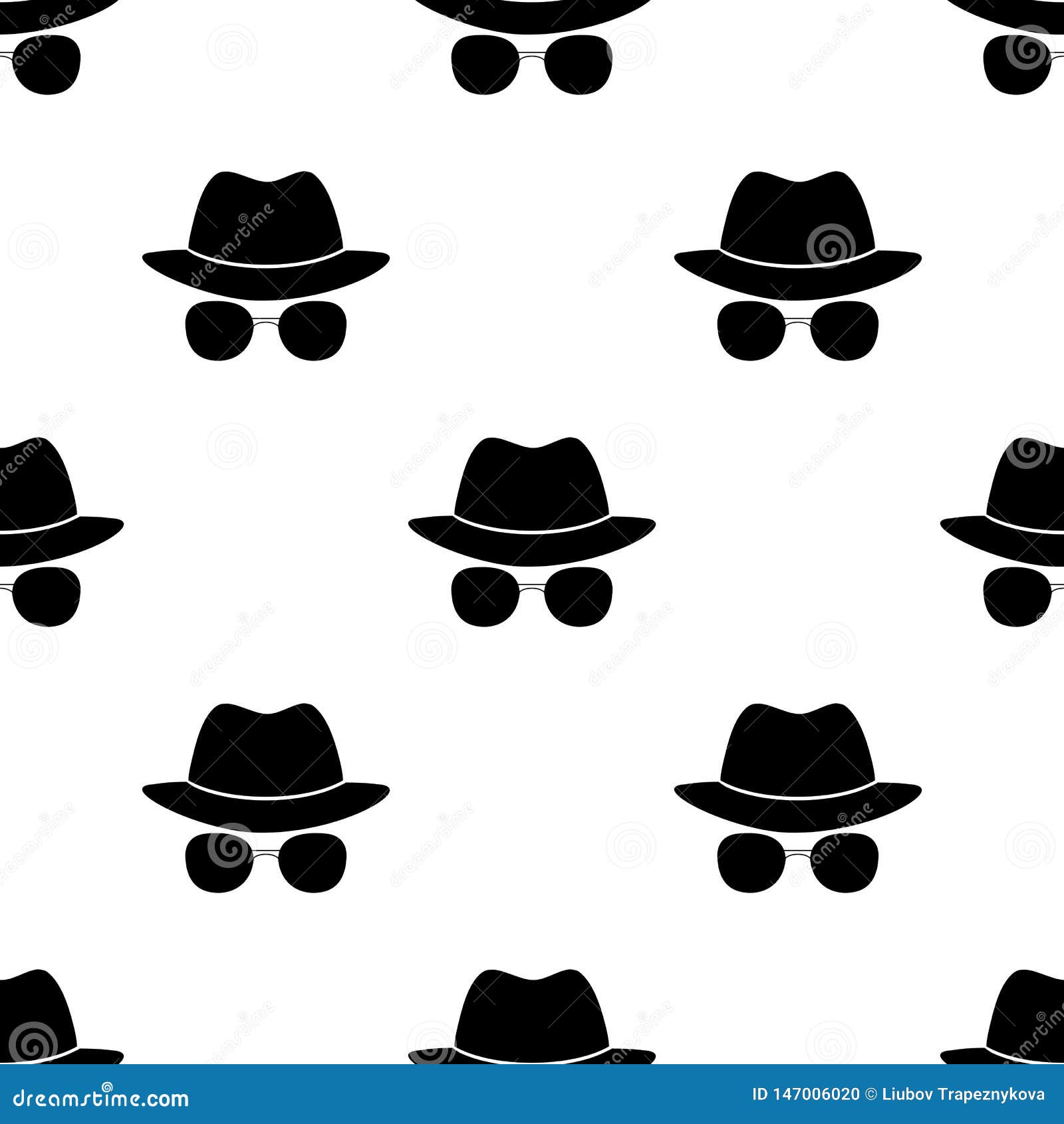 Agent Icon. Spy Sunglasses. Hat And Glasses Vector Illustration ...