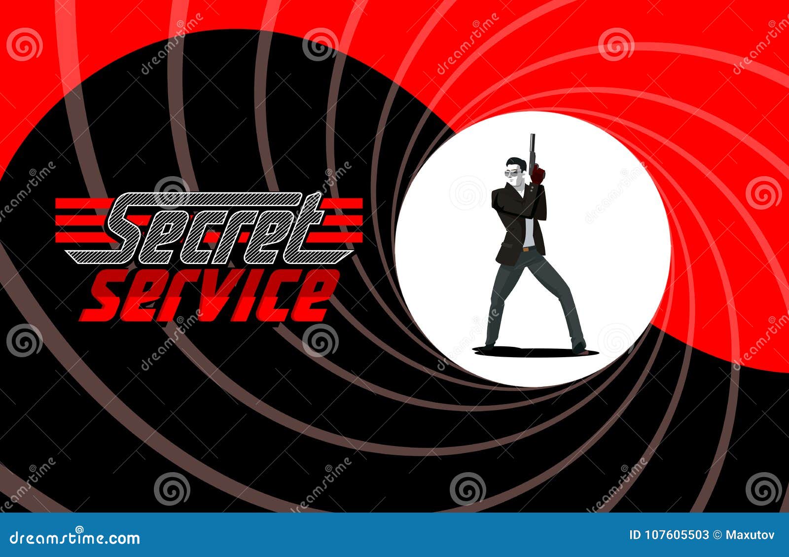 Secret Agent. Posing On Camera. Cartoon Vector | CartoonDealer.com ...