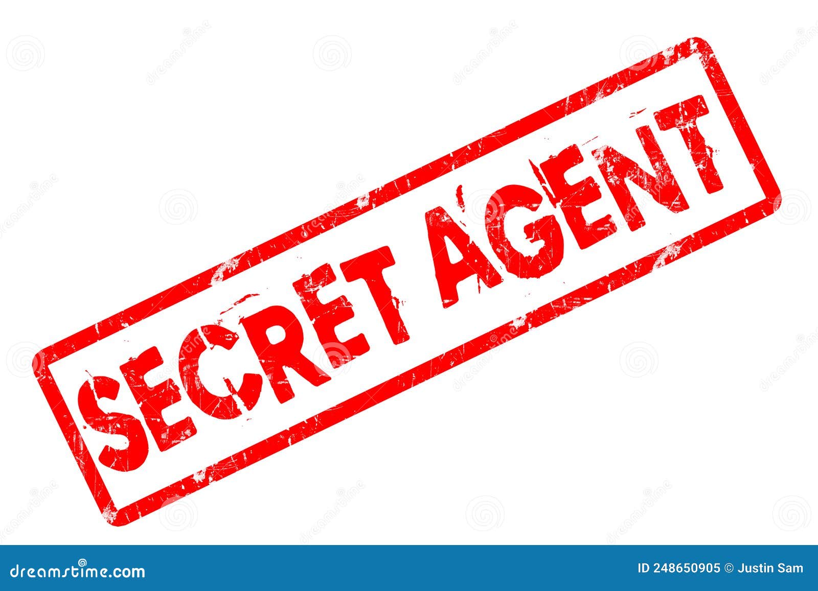 Secret Agent - Rubber Stamp on White Background Stock Illustration ...